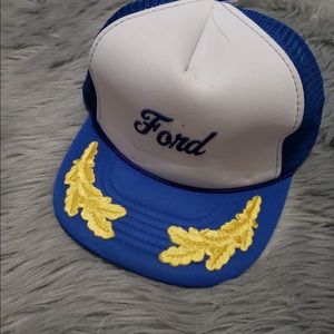Vintage | Accessories | Vintage Ford Trucker Hat Captain | Poshmark